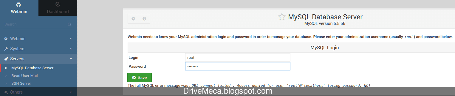 Como administrar MySQL con Webmin ~ videoJuegos y Open Source