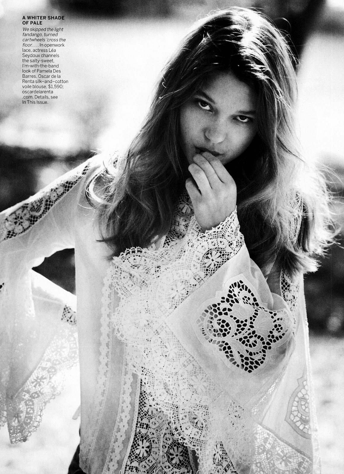 raquel zimmermann and lea seydoux by bruce weber for us vogue april ...