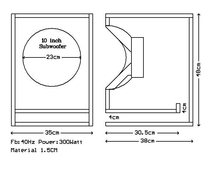 Audio Kreatif: 10 Inch Slot Reflex Subwoofer Box