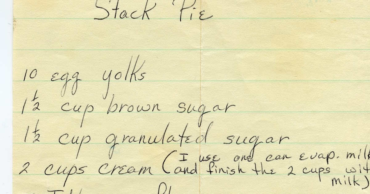 Vintage Recipe Vault: Stack Pie