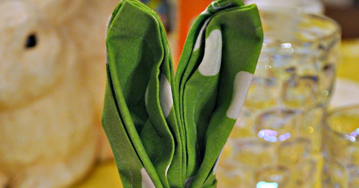 Serendipity Refined Blog: Easter Bunny Napkin Fold {Tutorial}