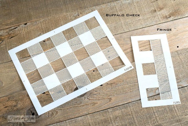 Seven Stenciled Buffalo Check Projects