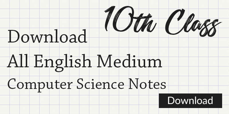 10th class notes: 10th Class Computer Science Notes Urdu Medium