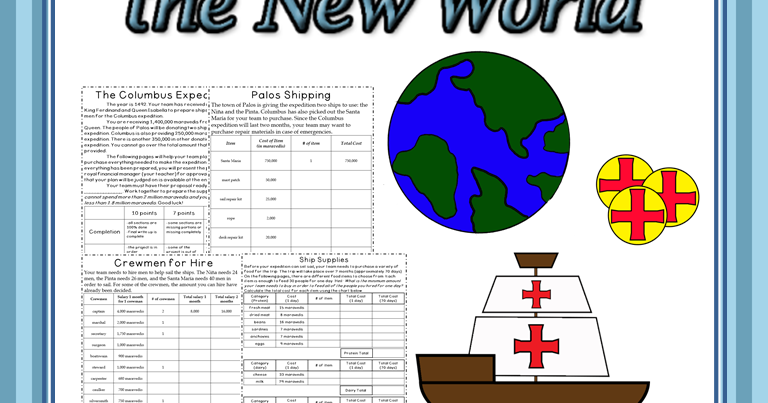 Smiths On the Coast: A Journey to the New World: A Columbus Day Themed ...