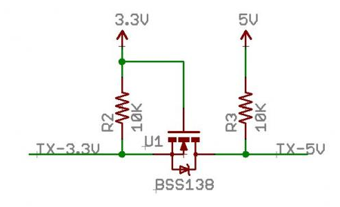 From 8 to 5: 2N7000 Level shifter