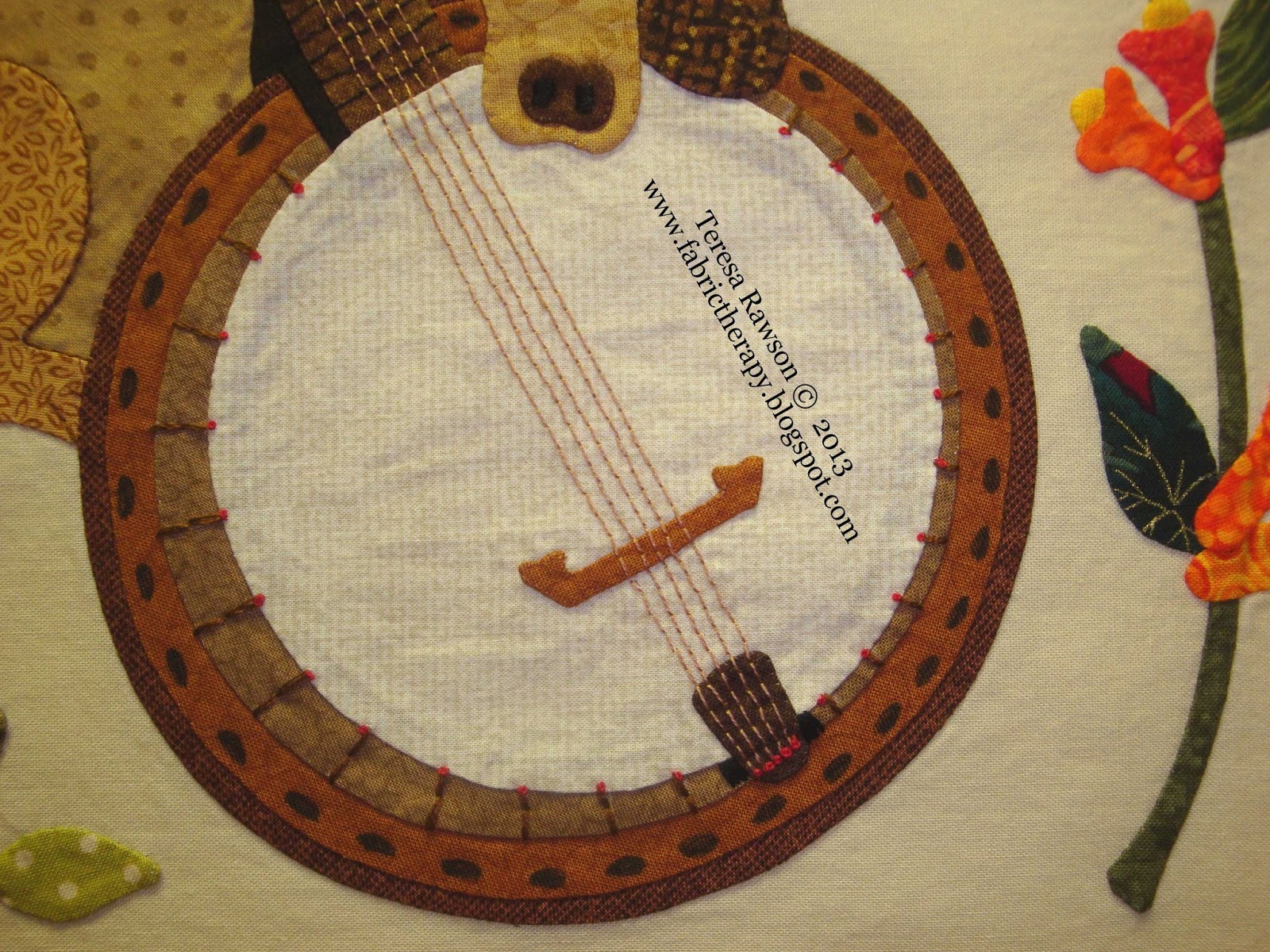 FABRIC THERAPY: "Baltimore Rhapsody" Block #20 - the banjo