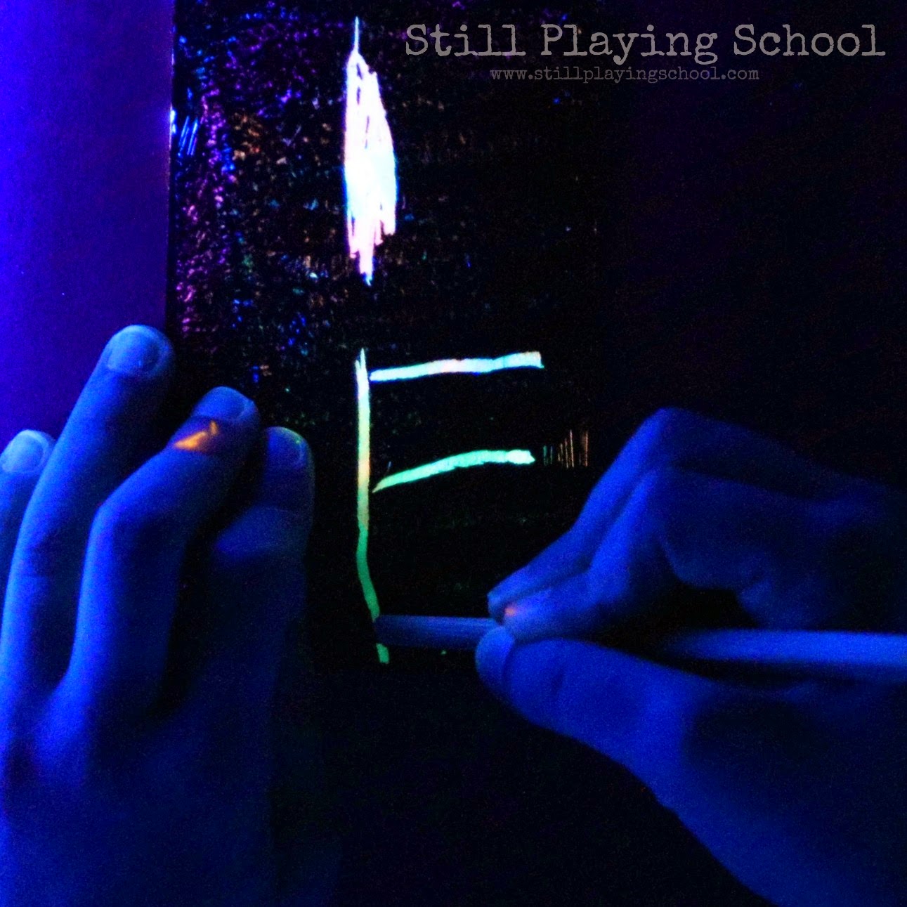 DIY Glowing Scratch Art Paper | Still Playing School