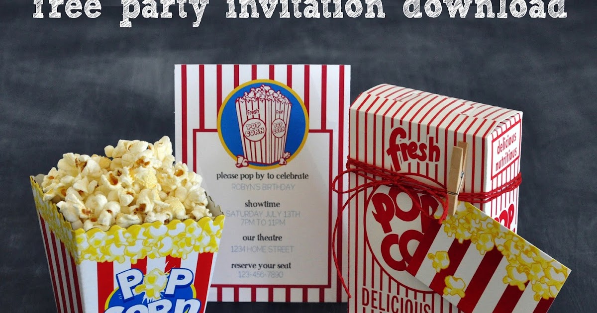 the creative bag blog: you're invited to a popcorn party invitation ...