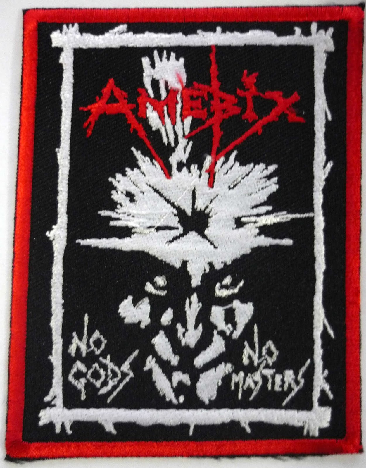 Black Seeds Records: AMEBIX No Master & Eagle embroidered patch