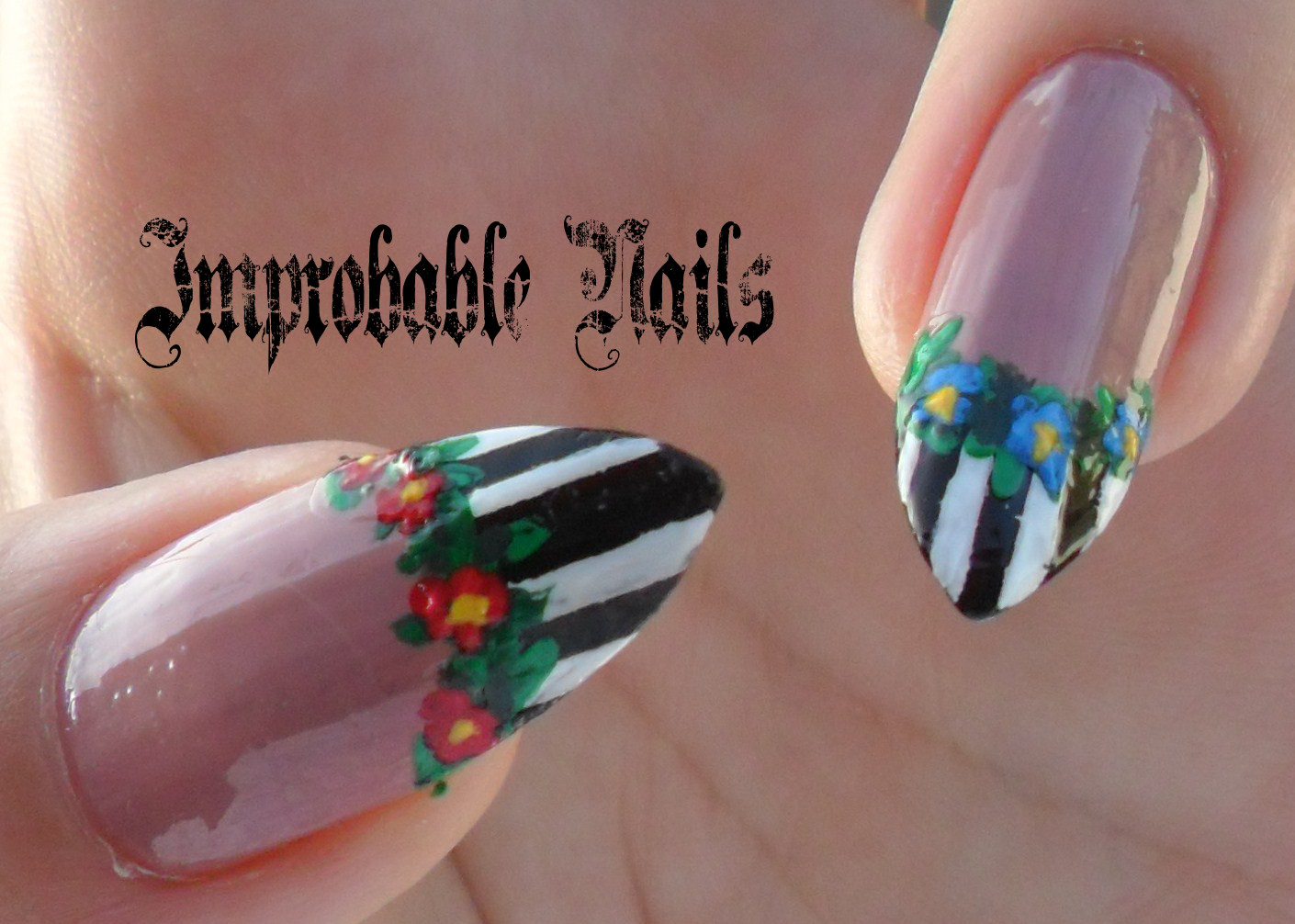 Improbable Nails: "Victorian" nails (inspired by Robin Moses)