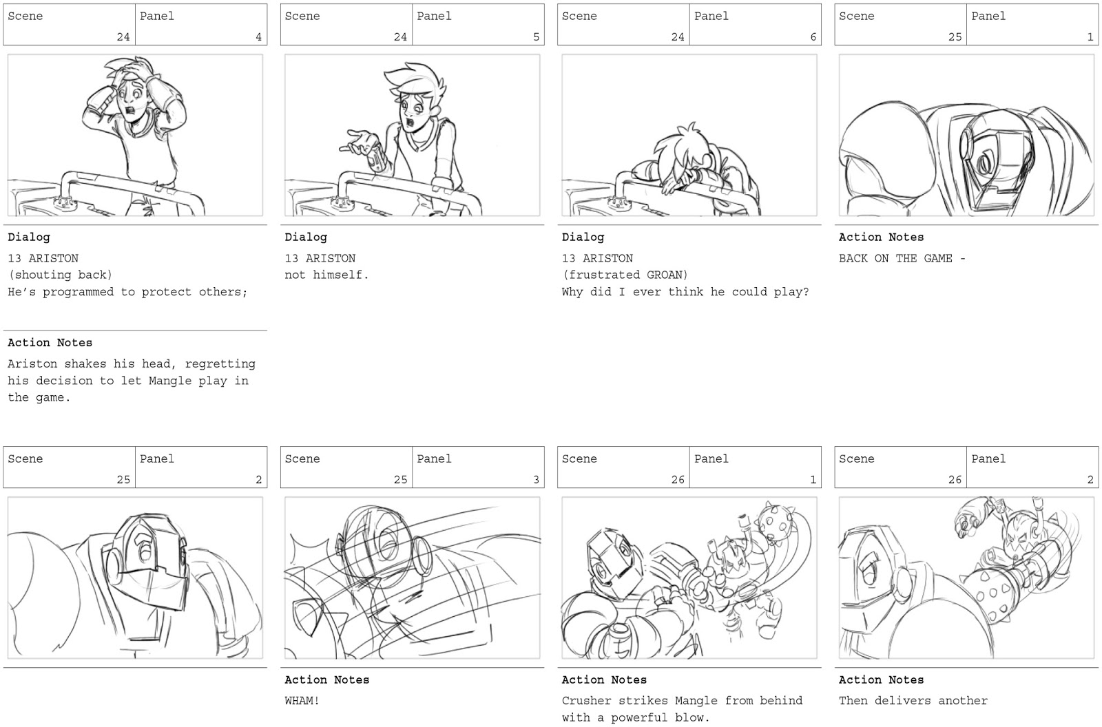 Animation director, 2D, 3D & STORY ARTIST: animation boards