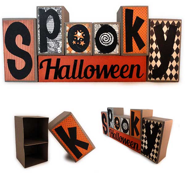 Needles 'n' Knowledge: Spooky Halloween Block Box Stack