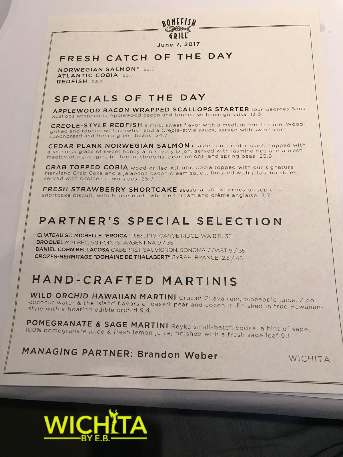 Bonefish Grill's Summer Seasonal Menu | Wichita By E.B.