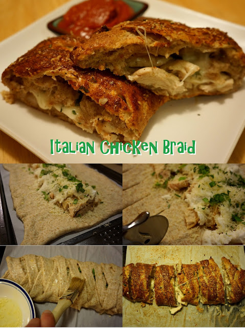 Italian Chicken Braid - total time 45 minutes - Alley's Recipe Book