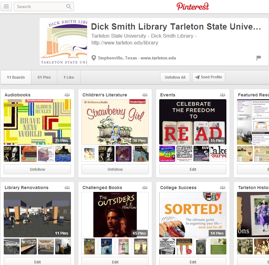 Library Online Lounge - Tarleton Libraries: Dick Smith Library on ...