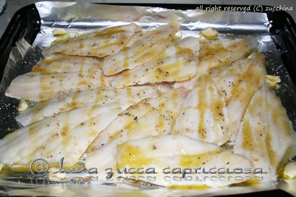 La zucca capricciosa: Filetti di sogliola gratinati
