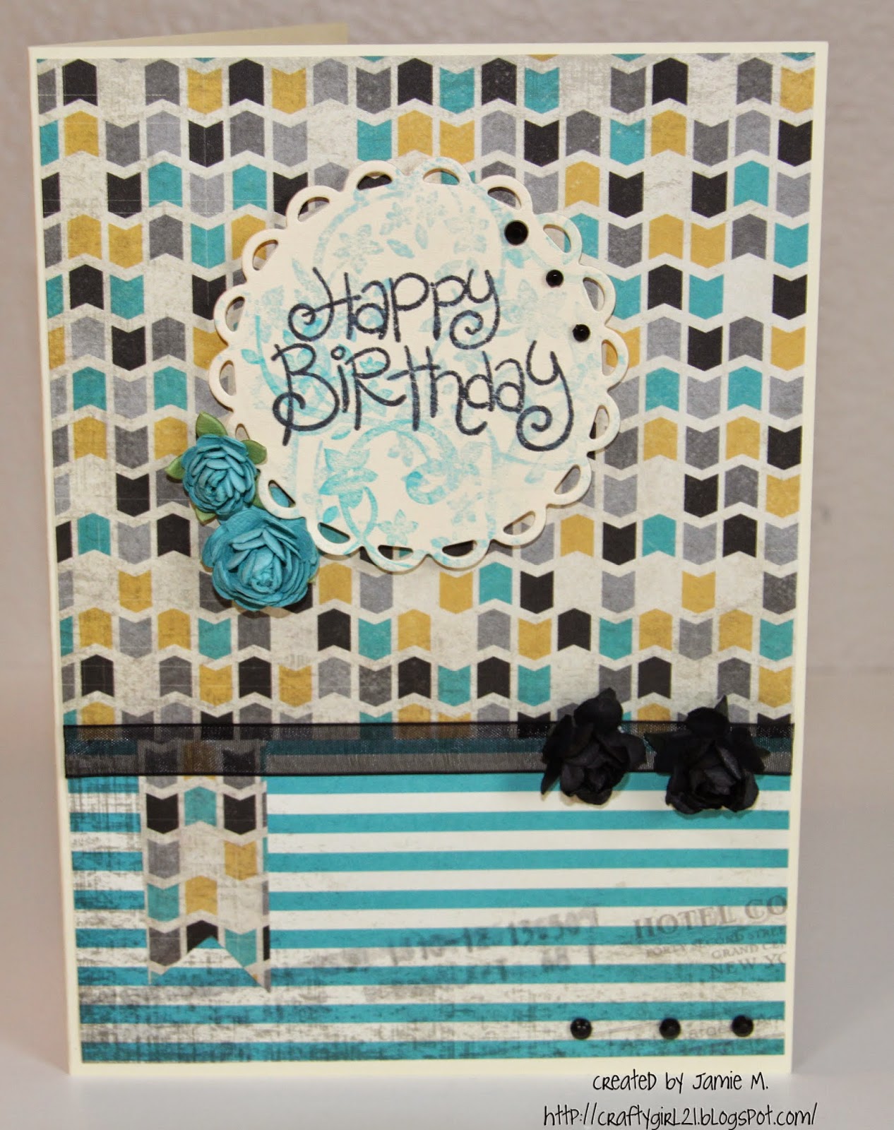 Crafty Girl 21!: Blue Flower Bday Cards