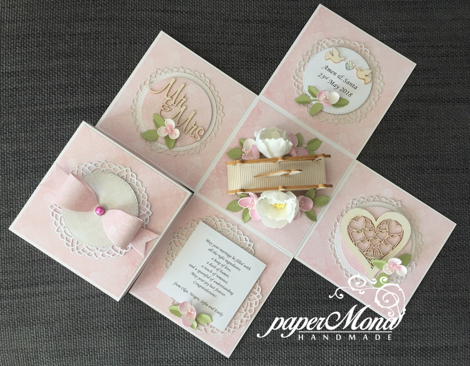 paperMona: Wedding exploding box