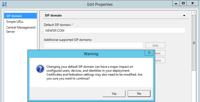 Change Default SIP Domain in Lync