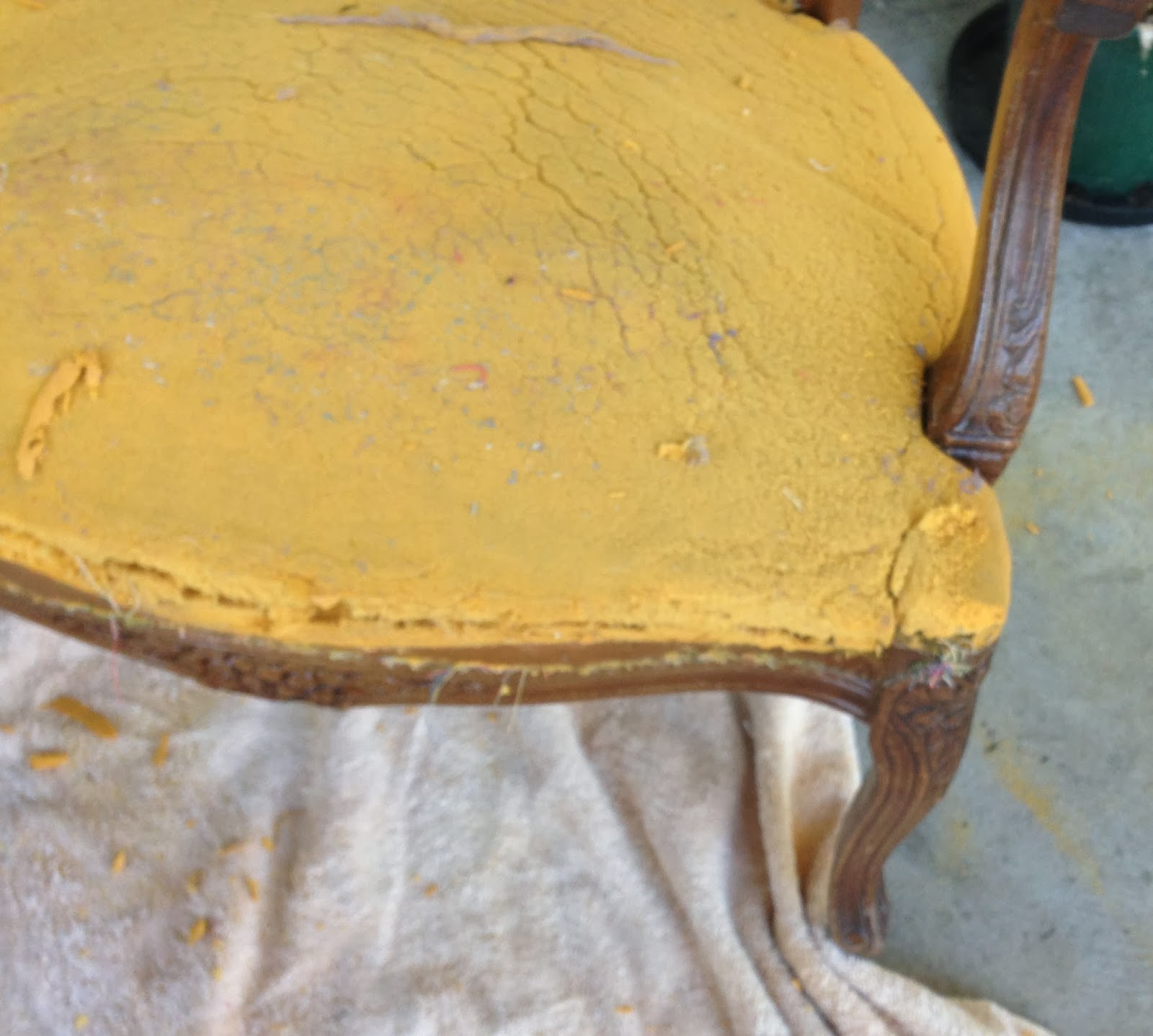 Stella+Olive: [DIY] A Frenchy Chic reupholstered Louis chair with a bit ...