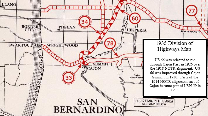 Cajon Pass; Cajon Pass Toll Road, National Old Trails Road, US Route 66 ...