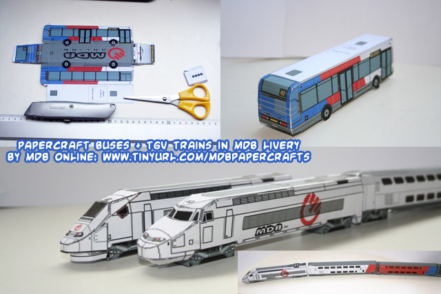 Ninjatoes' papercraft weblog: D/L #papercraft buses + #TGV trains in ...