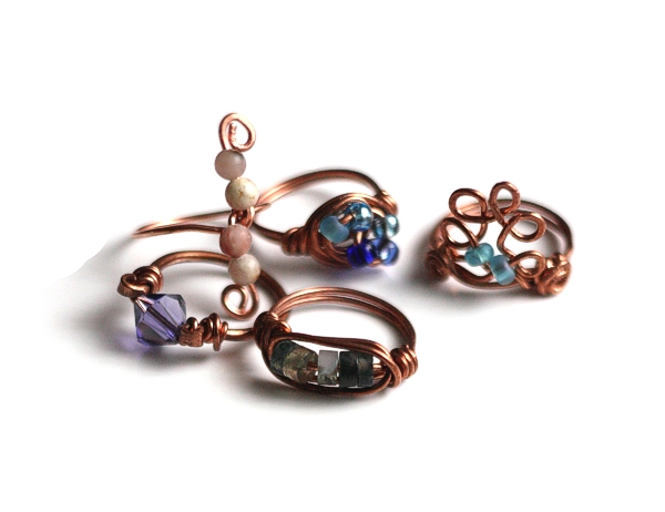 Recently Made Copper Rings