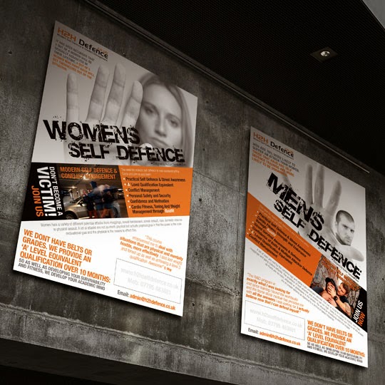 Lunatrix Design: Women and mens self defence posters for H2H Defence