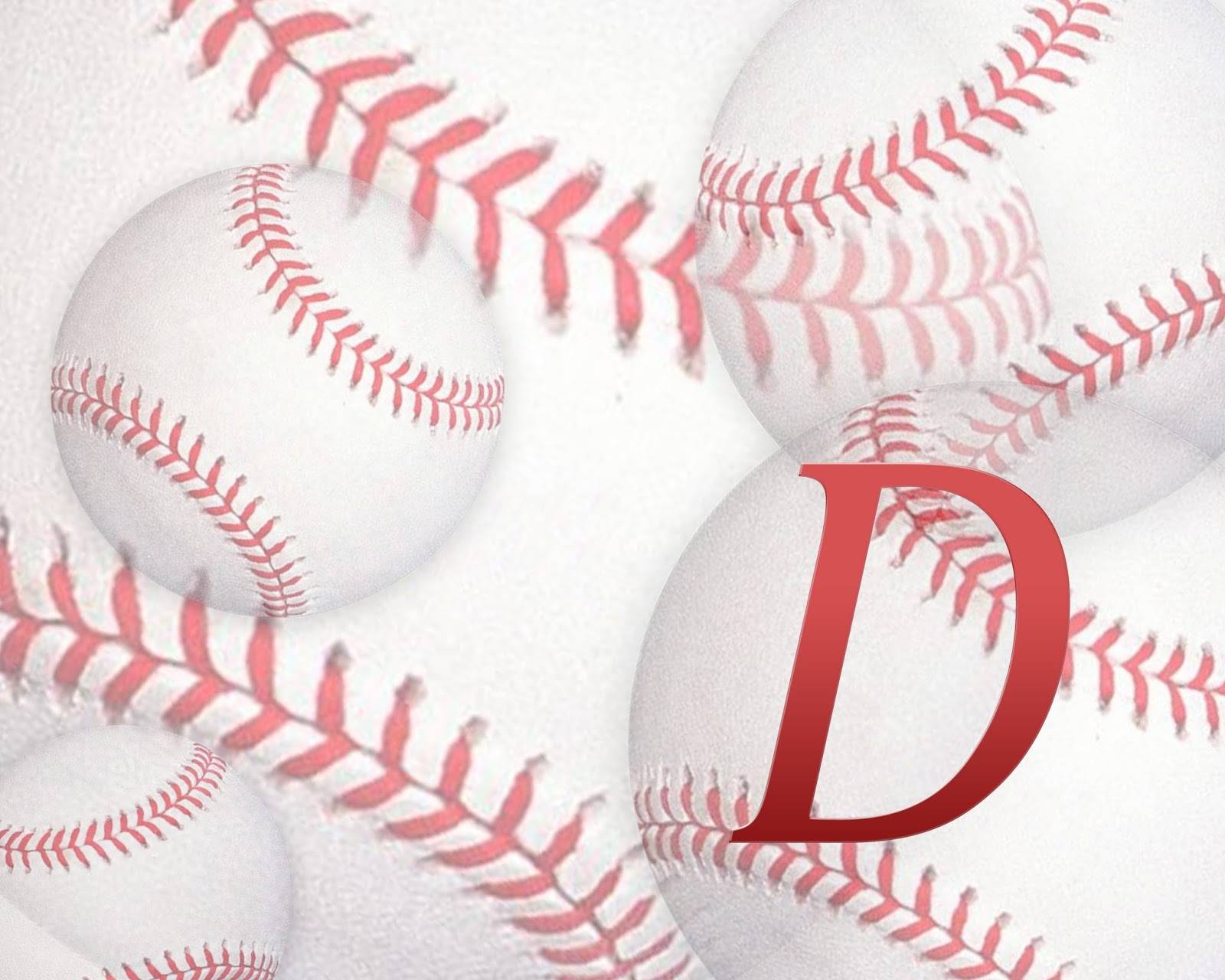 CJO Photo: Printable Initial Art: Baseball D
