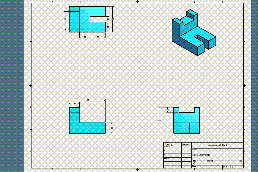 L.Mendez's Engineering Design: 6 Isometric Parts