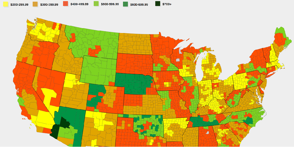 Interactive Benchmark Exchange Premium Rates 2017 | insurance
