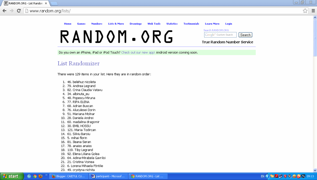 septembrie 2013 - CAIETUL CU RETETE