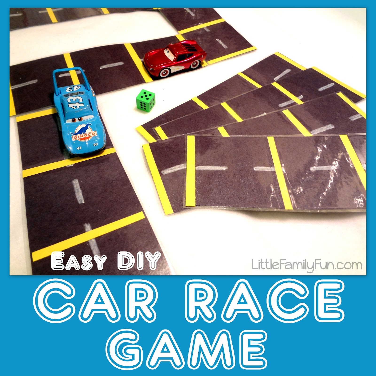 Little Family Fun: Easy to make: Car Race Game for kids!