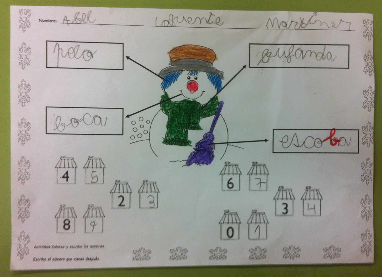 Cole de colores: EL INVIERNO