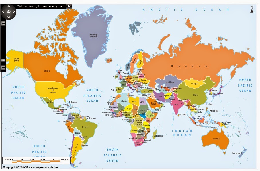 Political World Map 2012 Mapsof Net - Map