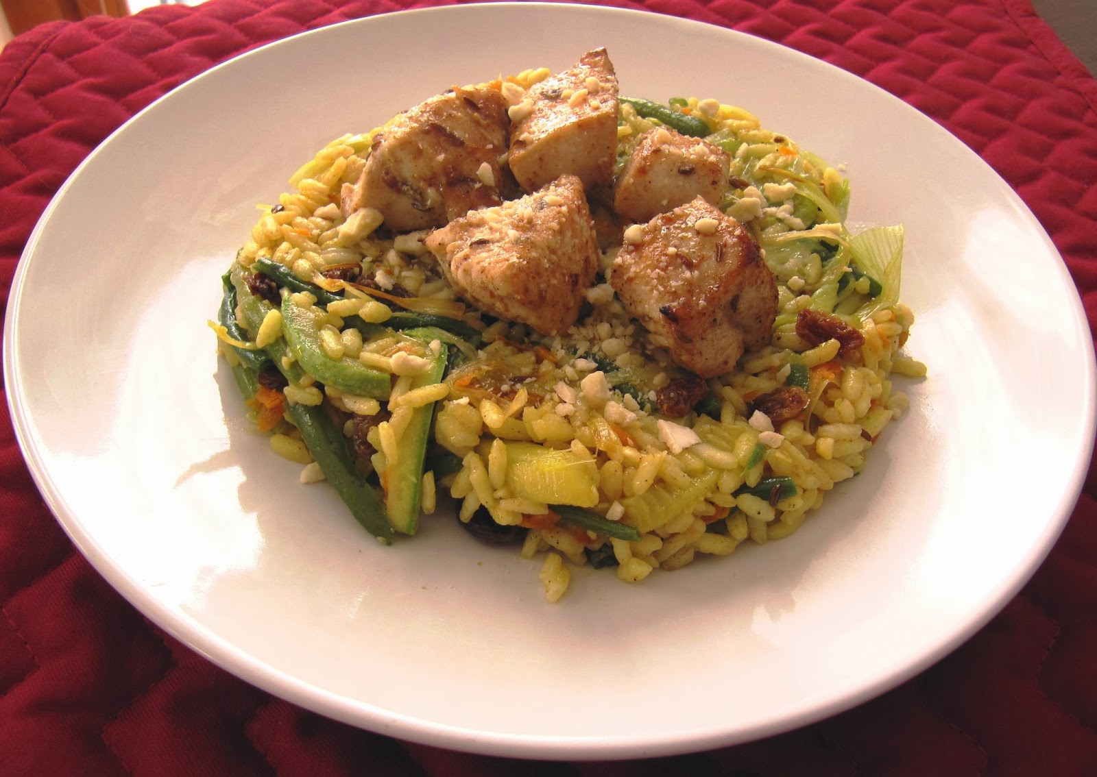 il gusto e il giusto : Riso indiano con pollo, spezie e verdure ...