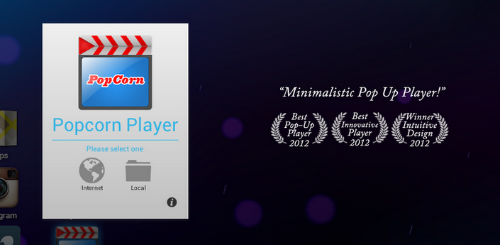 Popcorn Player - Pop-out vídeo ~ Apps do Android