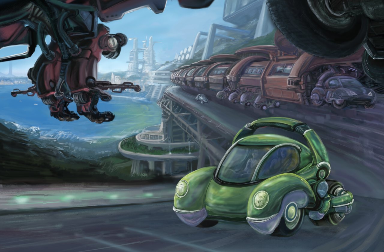 Far-out Concept Designs: Electric car docking with moving hanger/charge ...