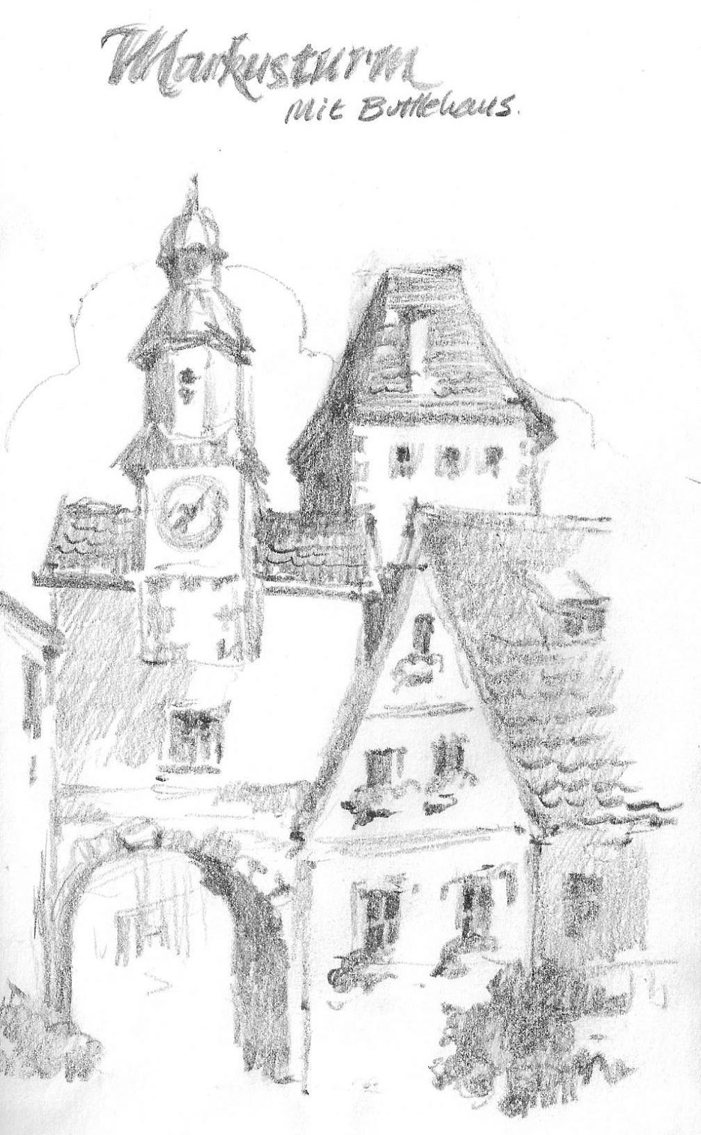Roland Lee Travel Sketchbook: Paintings and Drawings of Rothenburg Germany