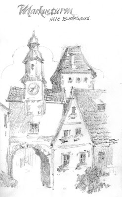 Roland Lee Travel Sketchbook: Paintings and Drawings of Rothenburg Germany