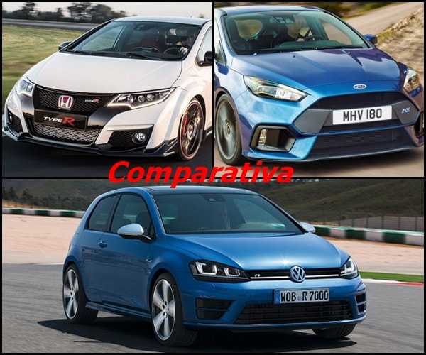Comparativa: Ford Focus RS vs Honda Civic Type-R vs Volkswagen Golf R ...