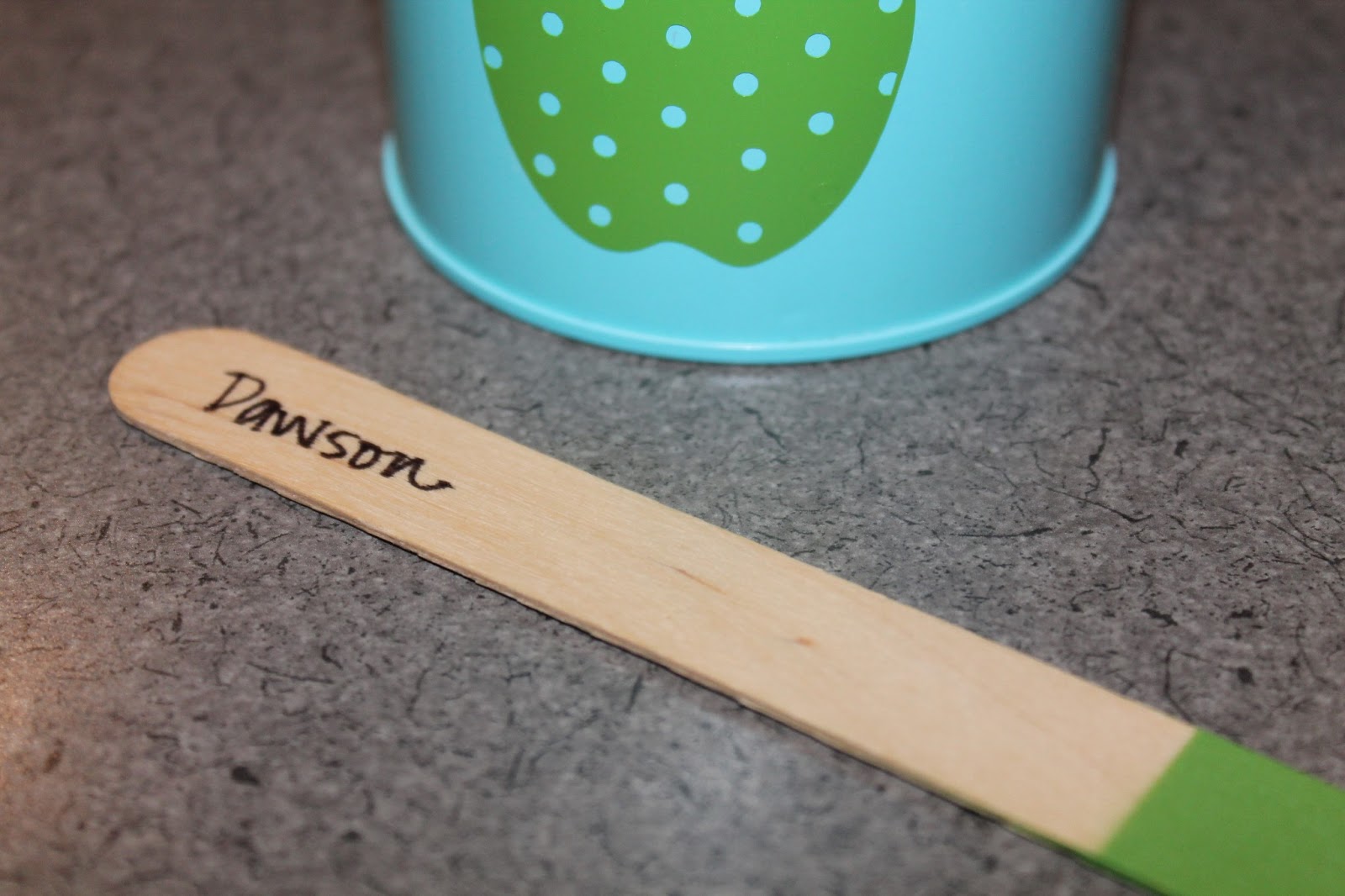 ABC's and Polka Dots: Monday Made It:: name sticks