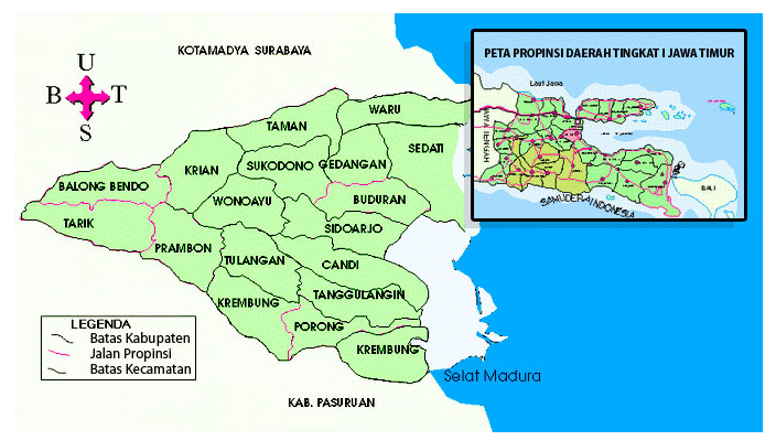 AGIL C.M. "BlogChannel": Map Of Sidoarjo Regency East Java