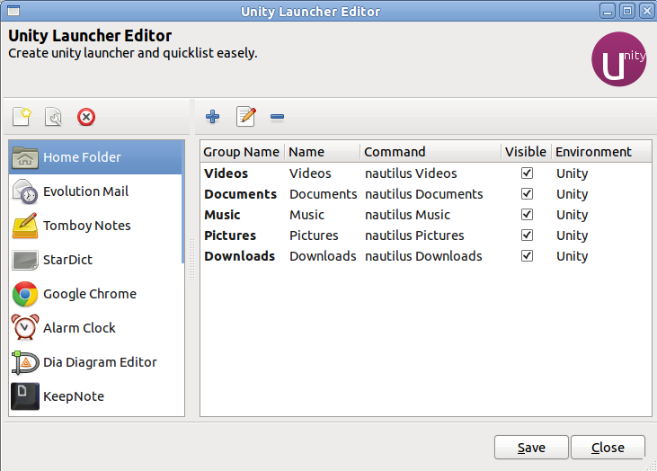 Xmemory Unity Launcher And Quicklist Editor 