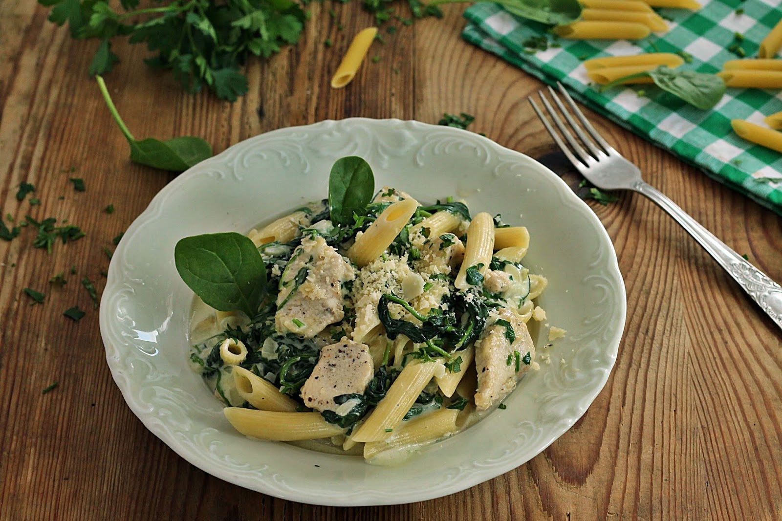 wesoła kuchnia: Penne pollo spinaci