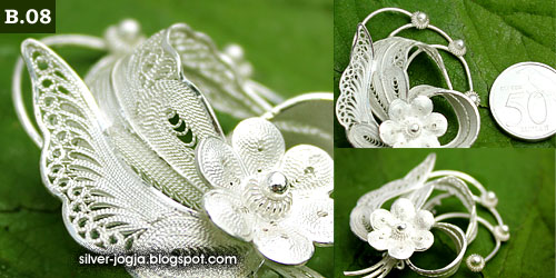 Bros Perak Bunga B.08 - Silver 925 Jogja
