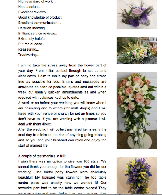 Sandra's Flower Studio Newsletters - WEDDING FLOWERS