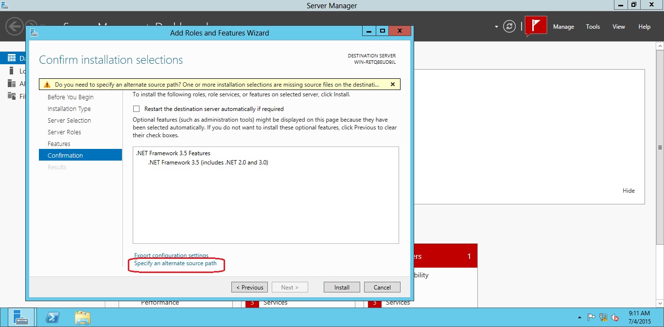 Make It Simple Systemadmin: Enable .NET Framework 3.5 for a local or ...
