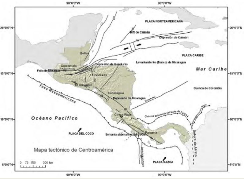 América Central.Fallas Geológicas y Sísmicas
