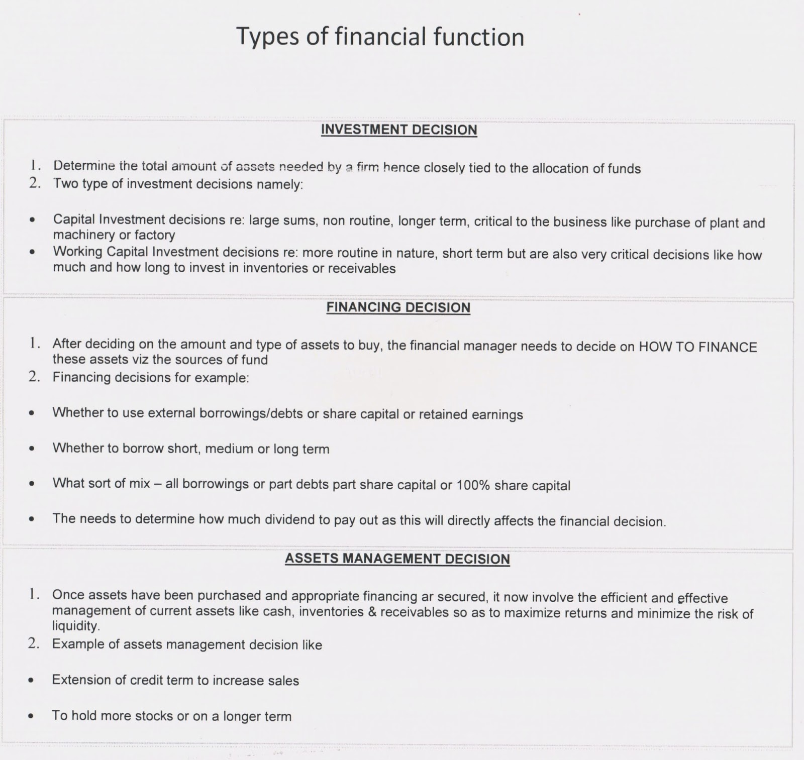 Distinguish between traditional and modern approach of finance function ...